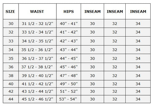 Size Chart – Greg Norman Collection Canada